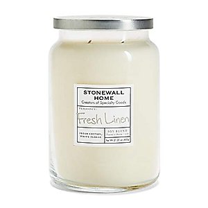 Stonewall Home Fresh Linen, Large Apothecary Jar Candle