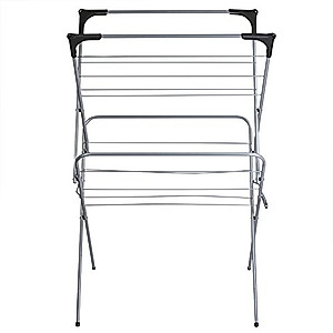 Home Basics 2-Tier Clothes Dryer Drying Rack,Silver