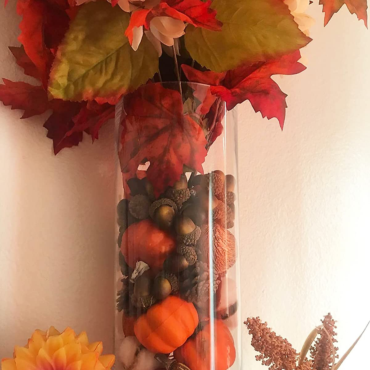 TOPZEA 150 Pack Artificial Acorns, Simulation Small Acorn with Natural Caps, Lifelike Fake Acorn Prop Table Vase Bowl Fillers, Festival Decor for Fall, Thanksgiving, Christmas, Crafts Supplies