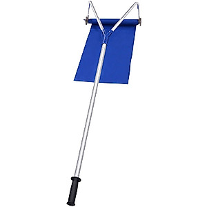 Hysache Roof Snow Rake Shovel, Professional 20ft Snow Removal Tool w/ Adjustable Telescoping Handle & Wheels, Adjustable Length Lightweight Snow Remover for Long or Low-Pitched Roofs, Blue, OP3058