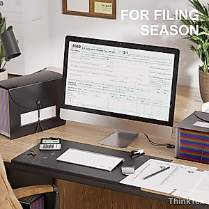 ThinkTex 26 Pockets Expanding File Folder, A-Z Colorful Tabs, Monthly Bill Receipt Documents Organizer, Larger Capacity, Letter/A4 Size