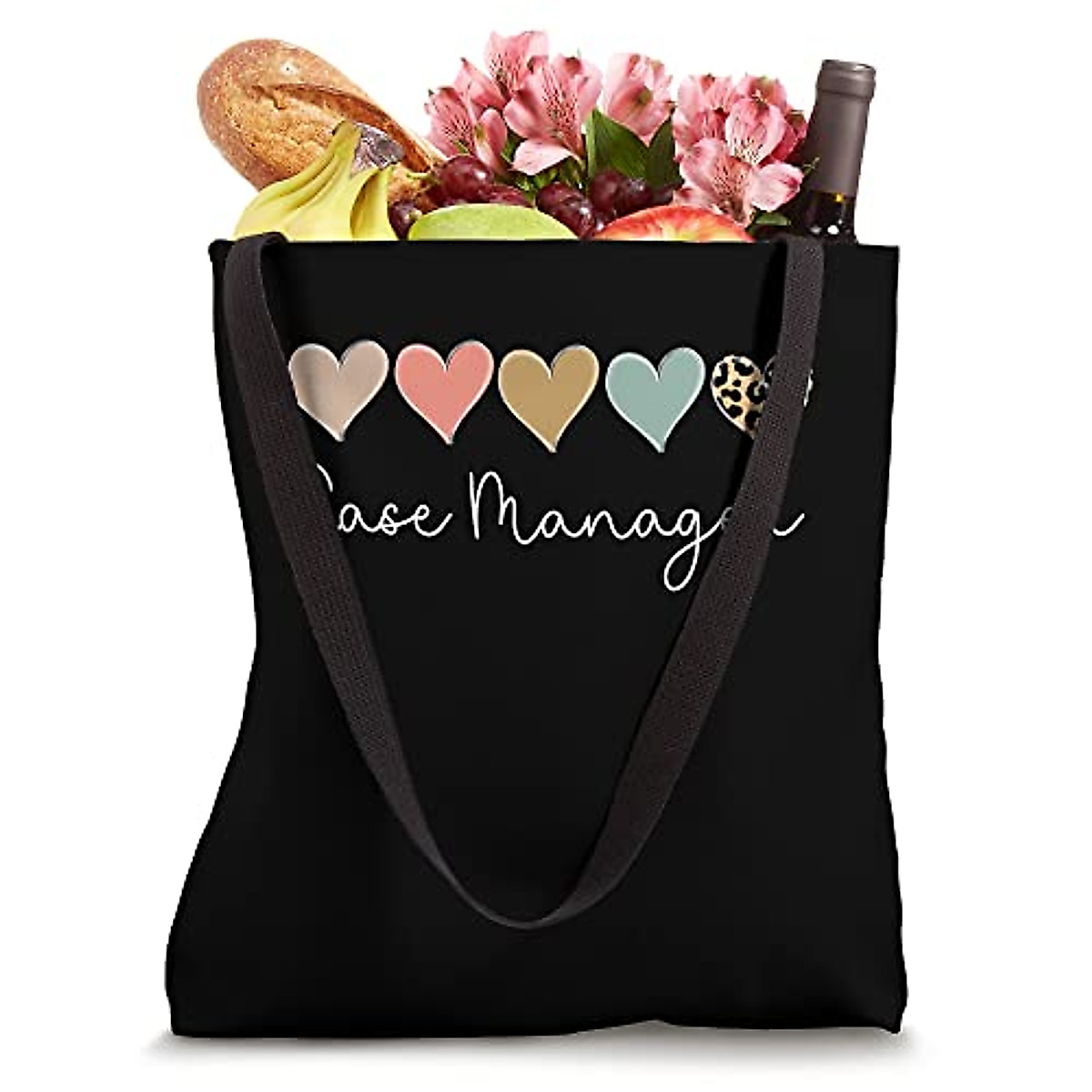 Leopard Hearts Matching Valentine's day for Case Manager Tote Bag