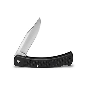 Buck Knives 110 Folding Hunter LT Lightweight Folding Lockback Hunting Knife with Lanyard Hole & Heavy-Duty Polyester Sheath Included, Nylon Handle, 3-3/4" 420HC Blade, Black