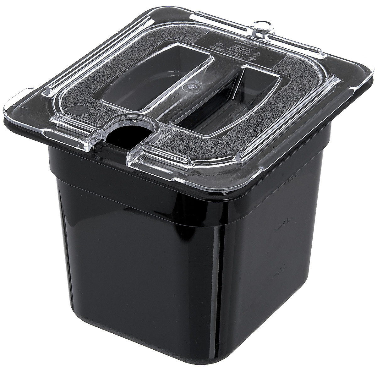 Carlisle FoodService Products 10311U07 StorPlus Sixth Size Polycarbonate Universal Handled Notched Food Pan Lid, Clear