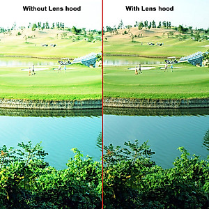 SIOTI 55mm Lens Hood, Matte Treatment Inside, Aluminum Material, Compatible with All Camera Lens S/C/N/F/O/P etc.(55mm)