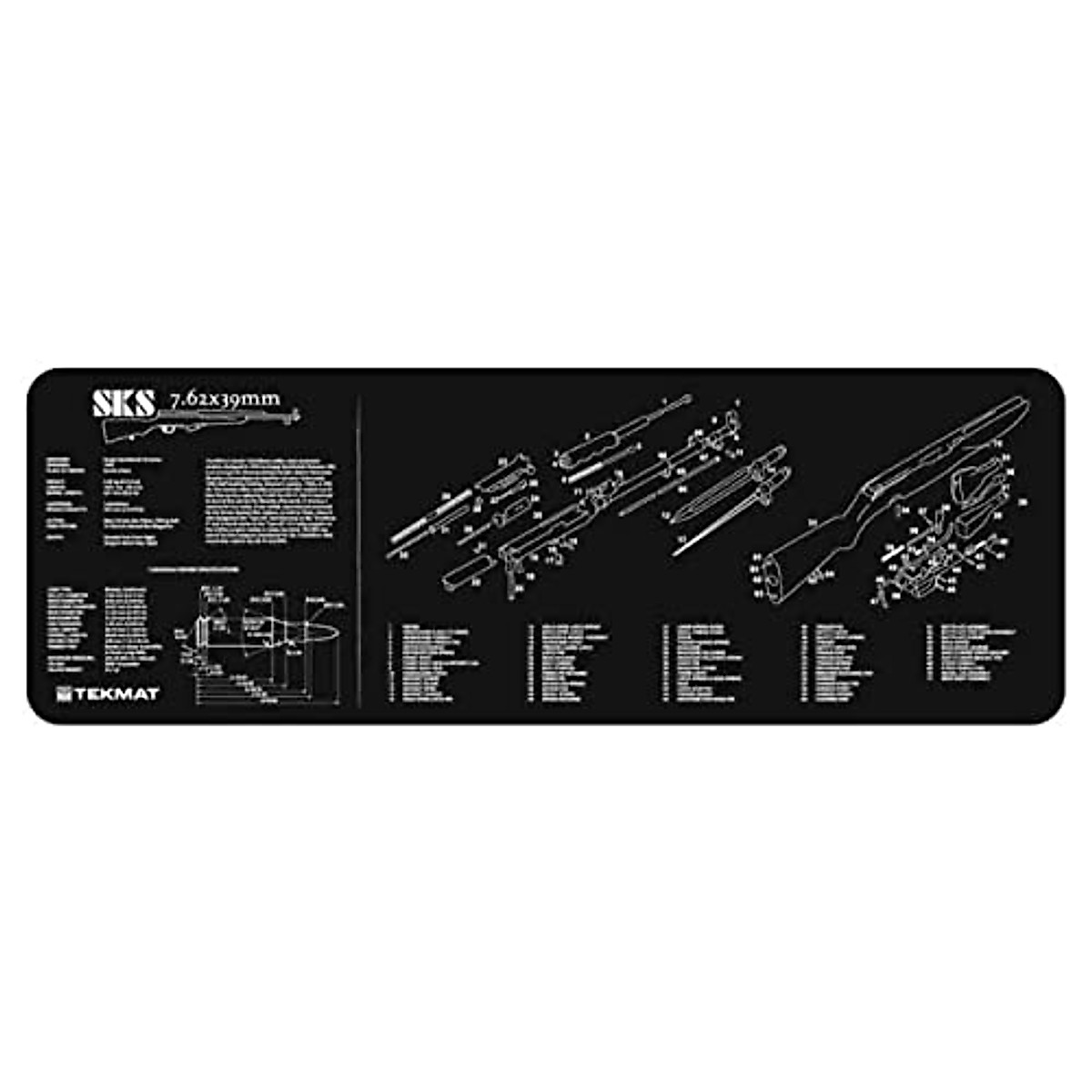 TekMat SKS Gun Cleaning Mat, black, one size (TEK-R36-SKS)