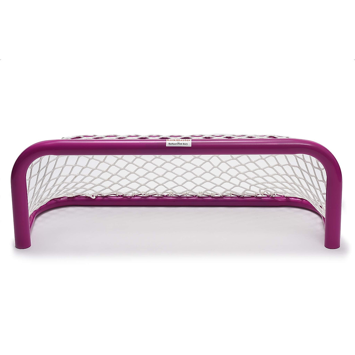 RinkMaster Pink Single Piece Heavy Duty 2 inch Welded Steel Pond Hockey Net for The Backyard Rink - 36" W x 12" H x 12" D - Safe Hockey net