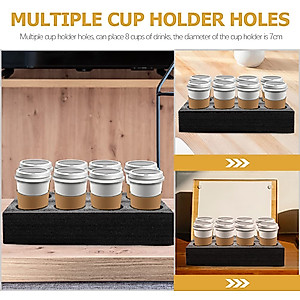 Operitacx Beverage Takeout Accessory 3Pcs Takeout Cup Trays Foam Coffee Carrier Cup Carry Holder Drink Carrier to Go Drink Holder 8 Cups for Hot and Cold Drinks Coffee Cup Carrier Tray