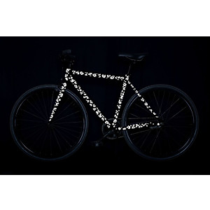 Bookman Reflective Stickers, Leopard Print (White) - Hard Surface Stickers - 1 Sheet (3.74 x 4.53 inches)