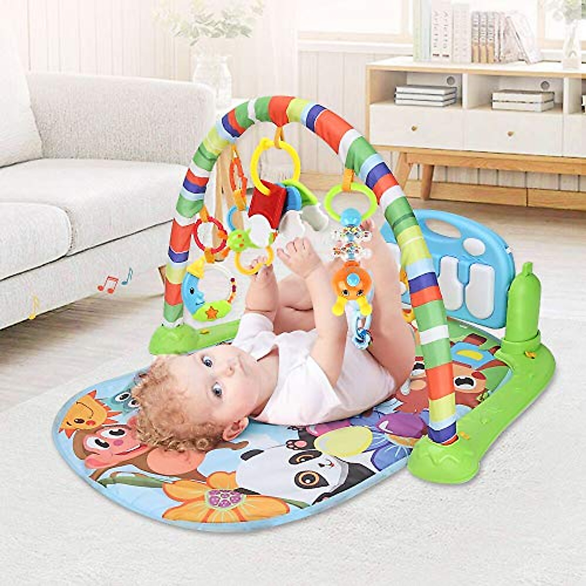 Aomola 9 PCS Baby Rattles Toys Set, Infant Teether and Shaker Rattles Toy, Baby Newborn Gift Set for Hand Development Early Educational Toys for 0+, 3, 6, 9, 12 Month Newborn Toddler