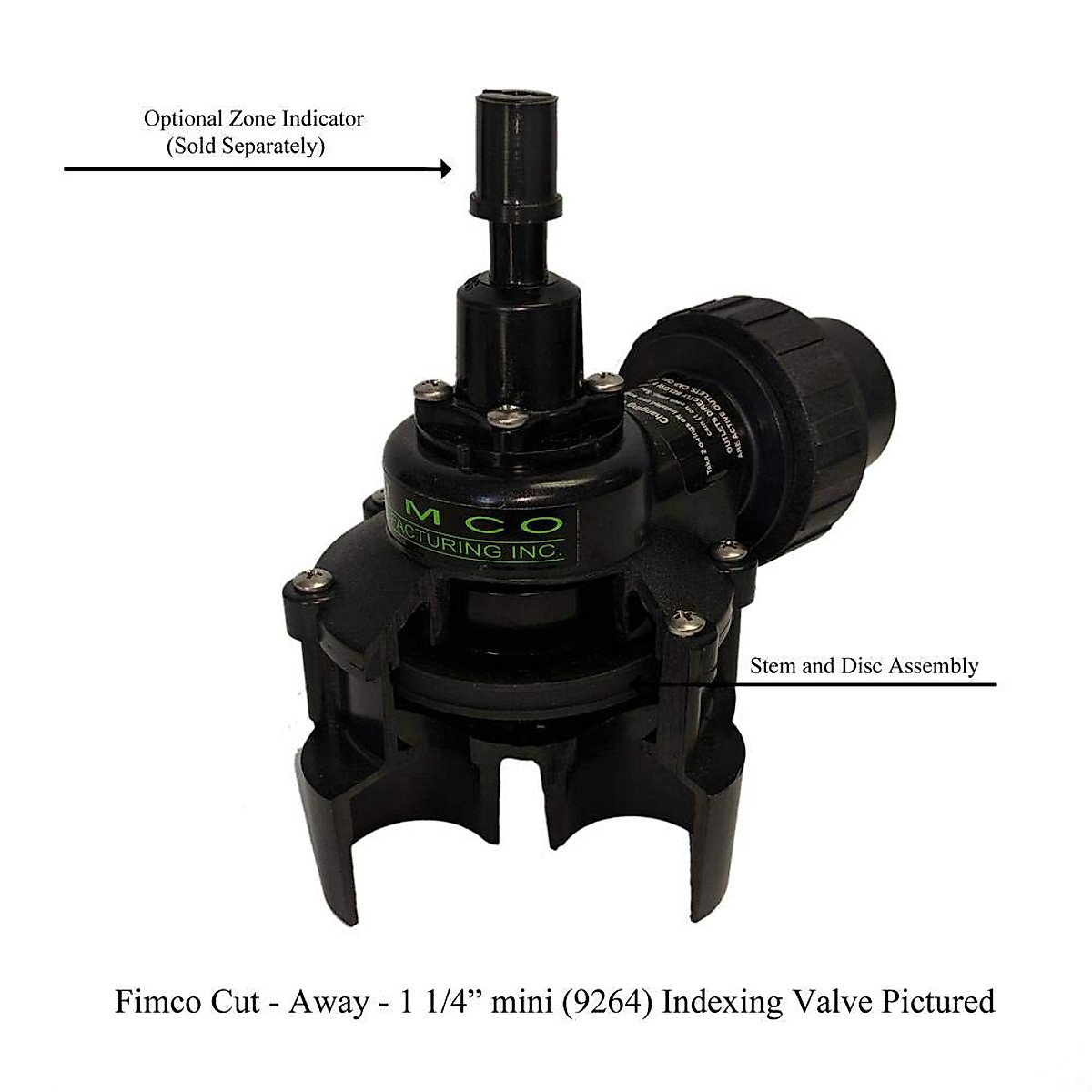FIMCO Manufacturing Inc. 1” 6 Outlet Mini Indexing Valve with 5 and 6 Zone Cams Model# 9256-1006