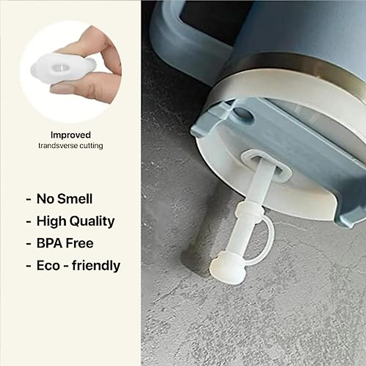 COOKSMITP Stanley Spill Stopper 40oz | Stanley Cup Leak Stopper | Silicone Spill Proof Straw Stopper for Stanley 1.0 | 30oz