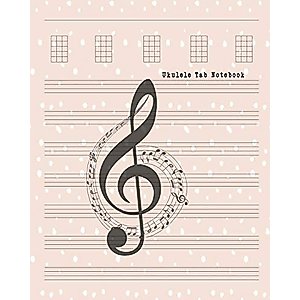 Ukulele Tab Notebook: Composition and Songwriting Ukulele Music Song with Chord Boxes and Lyric Lines Tab Blank Notebook Manuscript Paper Journal ... for Beginners or Musician Theme snow Cover