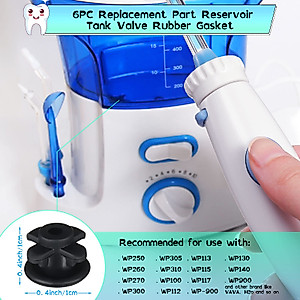 Tondiamo Replacement Hose Compatible with Waterpik Water Flosser Parts Dental Irrigator Handle Oral Hygiene Accessories Oral Irrigator Flossers Replacement Tips Reservoir Tank Valve Rubber Gasket