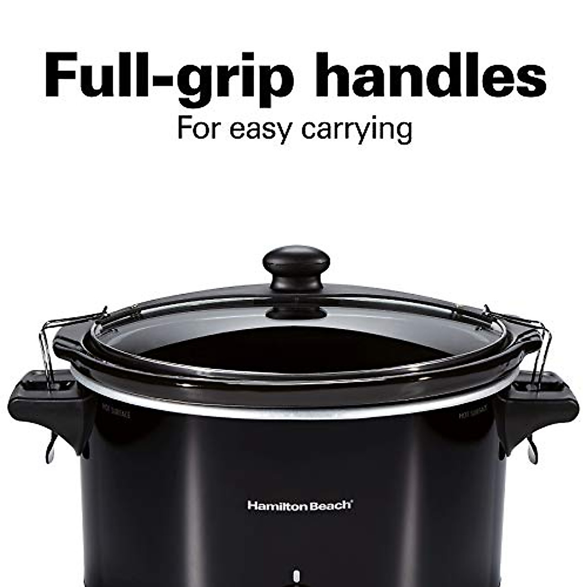 Hamilton Beach Slow Cooker, Extra Large 10 Quart, Stay or Go Portable With Lid Lock, Dishwasher Safe Crock, Black (33195)