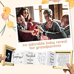 97 Decor Grandparents Baby Announcement Gifts - Pregnancy Announcement for Grandparents - Pregnancy Reveal Grandparents Ideas, New Baby Announcement Surprise, Sonogram Picture Wooden Keepsake Box Gift