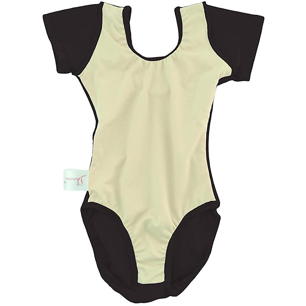Dancina Black Leotard Short Sleeve Girls Modest Coverage Breathable Ballet Dance Unitard 10Black