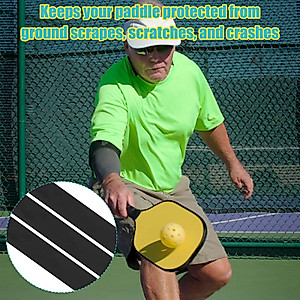 Juexica 4 Pcs Edge Ball Tape Ball Paddle Edge Tape Ball Racquet Guard Protection Tape Ball Paddle Side Tape for Paddles (Black)