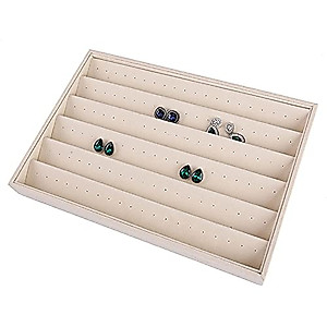 ZZYINH AN207 Flannel Jewelry Box Earrings Necklace Display Disc Multi-Function Jewelry Box Small Jewelry (Color : Stud Ear Box)
