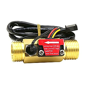 Water G1/2" Brass Effect Liquid Flowmeter Meter 1-30L/min Used for Water Dispenser