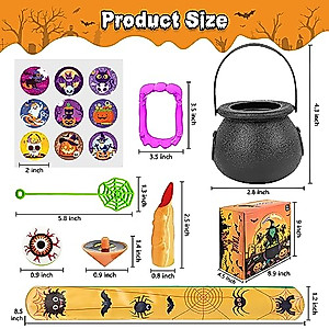 144PCS Halloween Party Favors, 18 Pack Prefilled Small Witch Cauldron Halloween Toys Bulk for Kids Halloween Goodie Bag Fillers/Halloween Gifts Party Supplies Prizes/Non Candy Halloween Trick or Treat