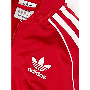 adidas Originals unisex-youth SST Track Top Scarlet/White Large