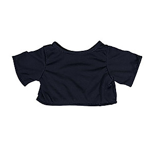 Navy Blue T-Shirt Teddy Bear Clothes Fits Most 14"-18" Build-a-Bear and Make Your Own Stuffed Animals