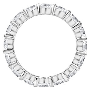 Beyond Brilliance Sterling Silver Prong Set Round Cut Cubic Zirconia Eternity Band Ring Fashion Jewelry for Women |Gift Box Included