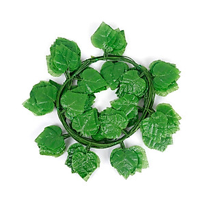 Artificial Grapes, 3 Bunches of Fake Decorative Grapes Simulation Fruit with Artificial Vines Lifelike Leaves Hanging Ornaments for Wedding Home Party Garden Wall Fruit Wine Decor