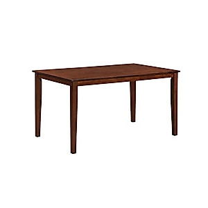 KB Designs - 54" Rectangular Solid Wood Kitchen Dining Table, Cappuccino