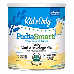 PediaSmart Dairy Vanilla Complete Nutrition Beverage Powder Mix, 12.7 Oz (Pack of 1) | | USDA Organic | Clean Label Project Verified