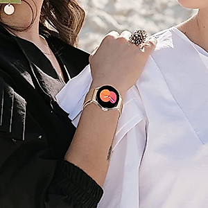 Milanese Bands for Samsung Galaxy Watch 6/5/4/7/FE Band 40mm 44mm/Classic 47mm 43mm 46mm 42mm Women/Men,Magnetic Loop Strap for Samsung Galaxy watch 5 Pro band 45mm,No Gap Metal Mesh Correa Wristband