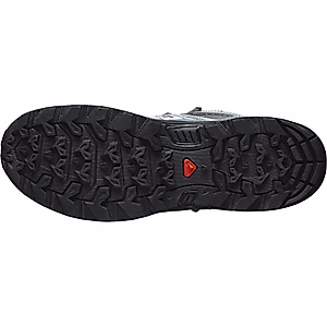 Salomon Women's X ULTRA PIONEER MID CLIMASALOMON™ WATERPROOF Hiking Boots for Women, Ebony / Stormy Weather / Wine Tasting, 6.5