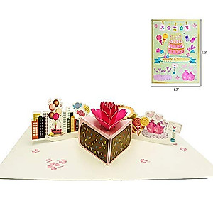3D Pop Up Birthday Cards Handmade Greeting Cards with Envelopes for Sister/Mom/Wife/Kids/Boy/Girl/Friend (3 Pack)
