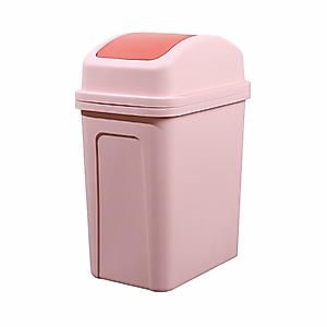 KELINFONG Trash Can Kitchen,5.5 Gallons, Plastic Outdoor Garbage Can with Lid, Waste Basket,Trash Bin,Garbage Bin,Pink Trash Can for Living Room, Bedroom, Bathroom, Outdoor, Kitchen, Dorm, Office