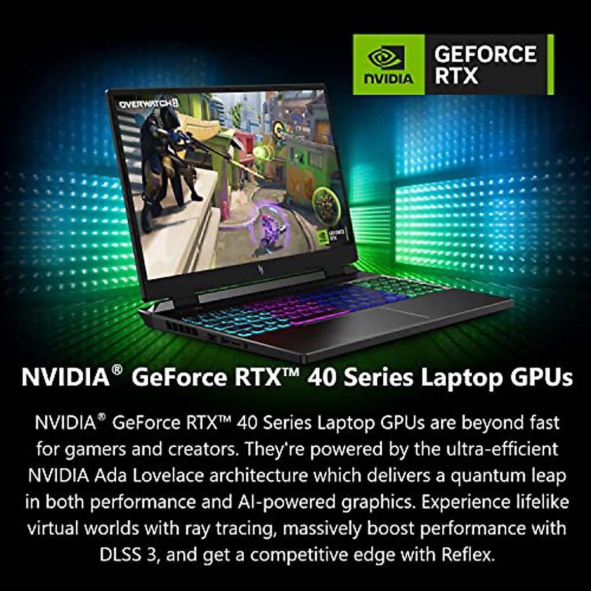 Acer Nitro 16 Gaming Laptop | AMD Ryzen 9 7940HS Octa-Core CPU | NVIDIA GeForce RTX 4070 Laptop GPU | 16" WQXGA 165Hz IPS Display | 16GB DDR5 | 1TB Gen 4 SSD | Wi-Fi 6E | RGB Backlit KB | AN16-41-R5KC