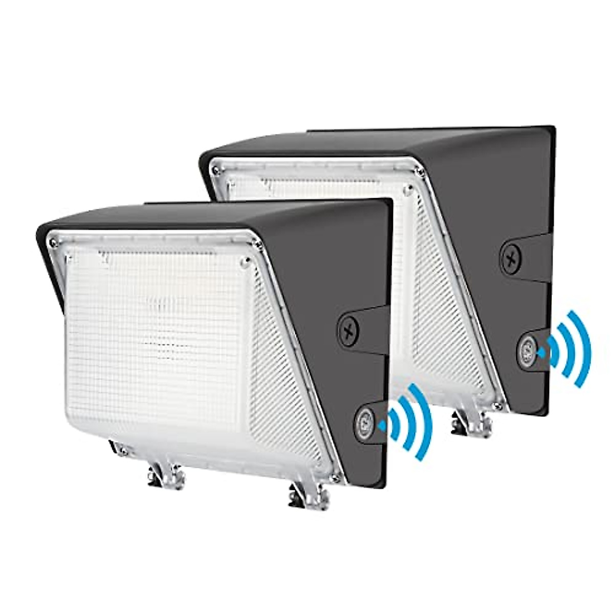 Xbuyee (2 Pack) 80W LED Wall Pack with Dusk-to-Dawn Photocell, Security Outdoor Wall Lights Wall Mounted LED Light Fixture, 120LM/W 5000K 100-277V IP65 Power Tunable (40W/60W/80W)