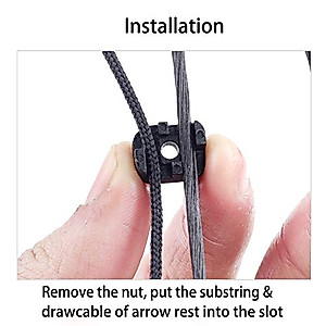 DEEPOWER Drop Away Arrow Rest Clamp Buckle, Plastic Fastener Clip for Adjusting Bowstring, Outdoor Archery Hunting Shooting Accessory