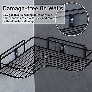 JIQGOZBAN Adhesive Hooks Kitchen Bathroom Wall Hooks, Heavy Duty 13lb(Max) Nail Free Sticky Picture Hangers, Stainless Hooks Reusable Utility Towel Bath Ceiling Hooks 10 Packs