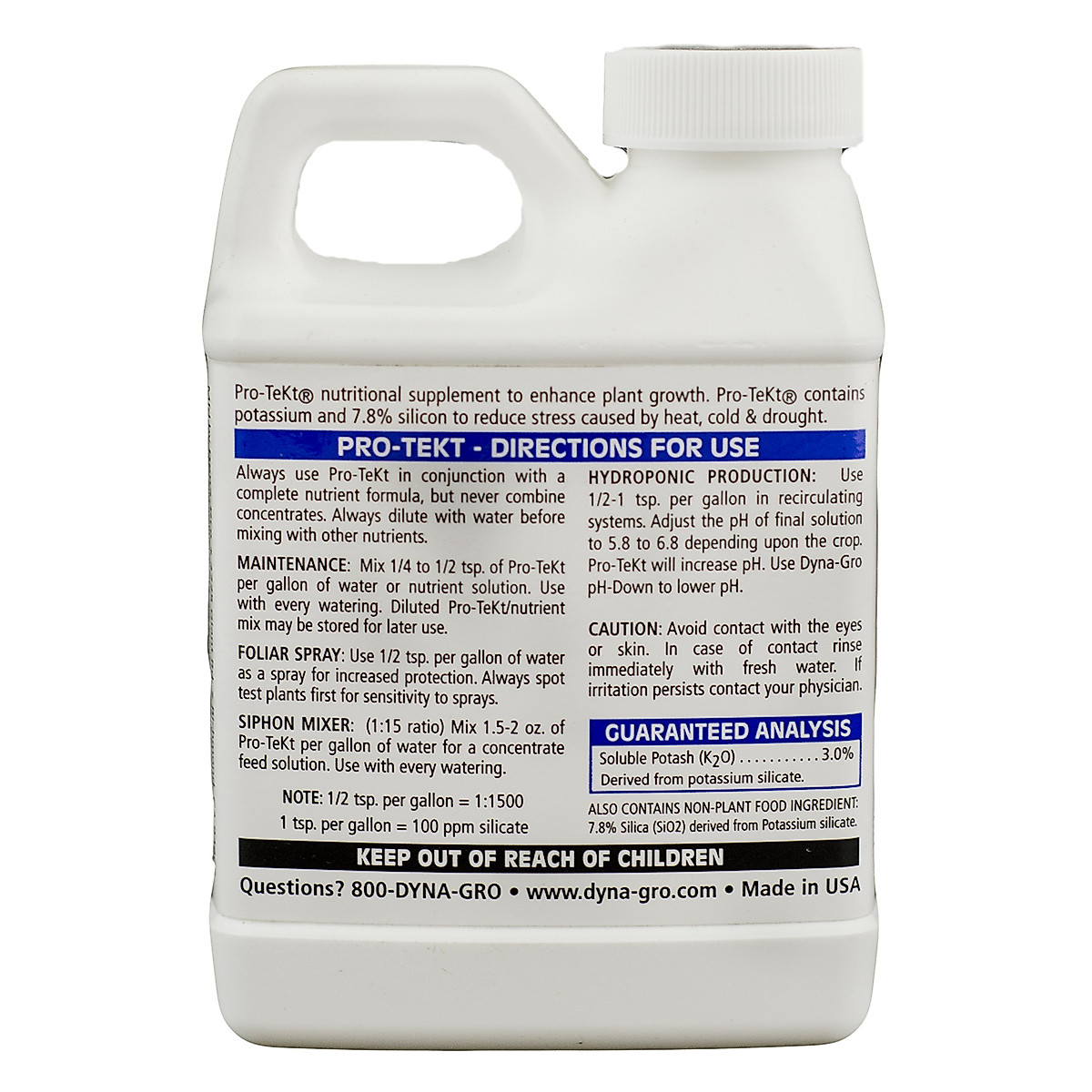 Dyna-Gro® Pro-Tekt® 0-0-3 Silicon Supplement for Plants, 8 oz