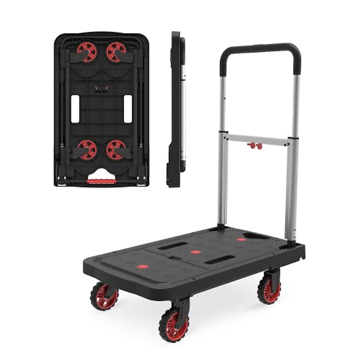 BLUETTI Trolley Cart for AC200P AC200MAX AC300 B300 B230 EB70 EB240 SP200 PV200, Anti-slip Platform Hand Truck Foldable for Easy Storage, Universal Wheels with 330 lbs Weight Capacity