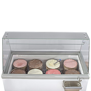 MAXX Cold MXDC-8 Commercial Ice Cream Dipping Cabinet Freezer, White