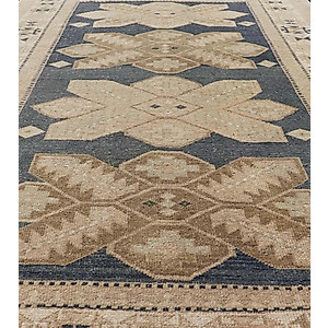 8x10 Beige Oushak Knotted Carpet Hand Made Rug