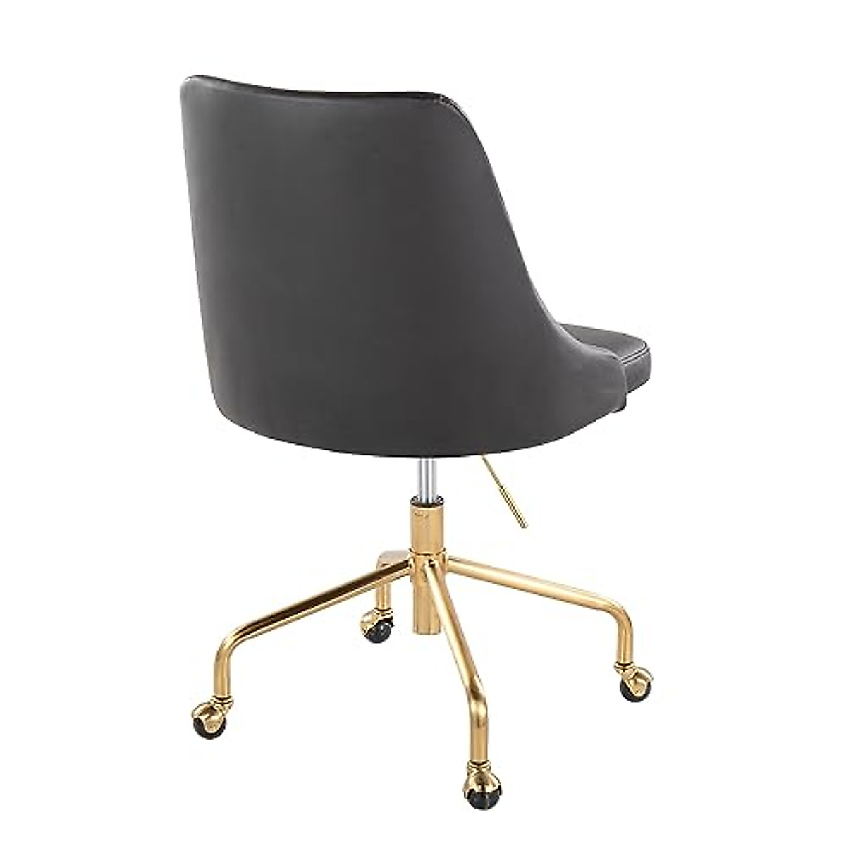 LumiSource Marche Office Chair, Home Office Chair with Wheels, Leather Desk Chair, Computer Chair, Home Office Desk Chair Comfy, Contemporary Desk Chair