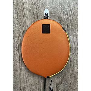 OneJoy Badminton Paddle Cover, Badminton Racquet Sleeves, Badminton Racket Bag with Zipper, for Single Badminton Racket, AJ20-335 Orange Color 26cm x 22cm