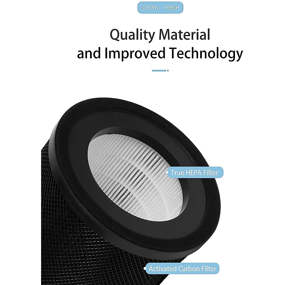 2-Pack TT-AP001 Filter Replacement for TT-AP001, VAVA VA-EE014 Air Purifiers, H13 True HEPA Filter, Replace TT-AP001SPF