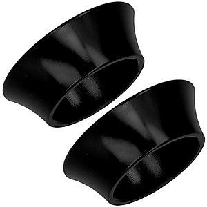 Dilwe 2Pcs 15mm Taper Washer CNC Aluminum Alloy Front Fork Tapered Spindle Spacer Round(Black) and Spare Parts