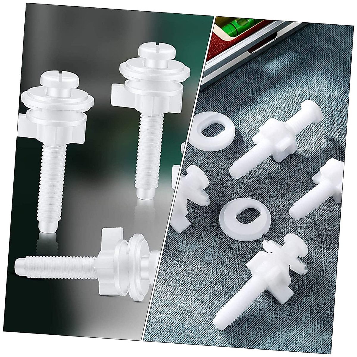 4pcs Toilet Screw Toilet Seat Accessory Toilet Seat Lid Fixing Screw Toilet Seat Cover Fixing Screw Toilet Seat Lid Screw Replacement Toilet Cover Screw Replacement