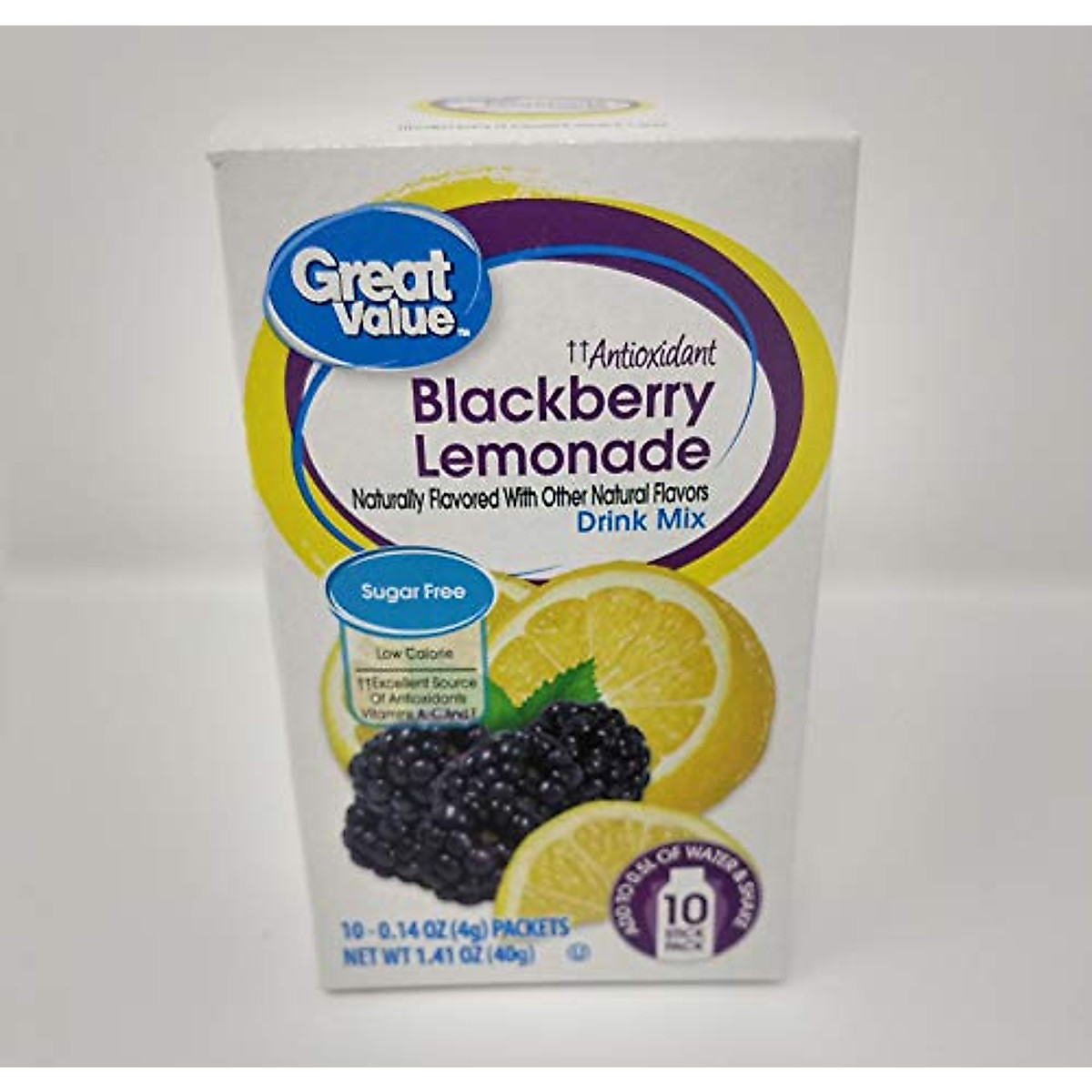 2 Blackberry Lemonade Drink 10 stick pack Mix 2 Cherry Pomegranate Drink Mix 10 stick pack bundle