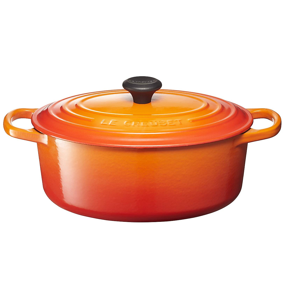 Le Creuset Enameled Cast Iron Signature Oval Dutch Oven, 3.5 qt., Flame